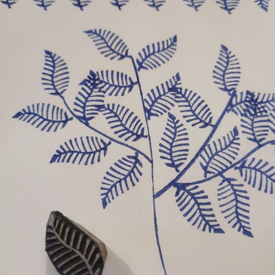 Sea Shell Spiral Wood Stamp Hand Carved Fabric Textile Indian - Etsy