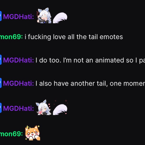 Cute ANIMATED Twitch Emote, Luna Pink Moth Emote, UWU Blush Emote ...