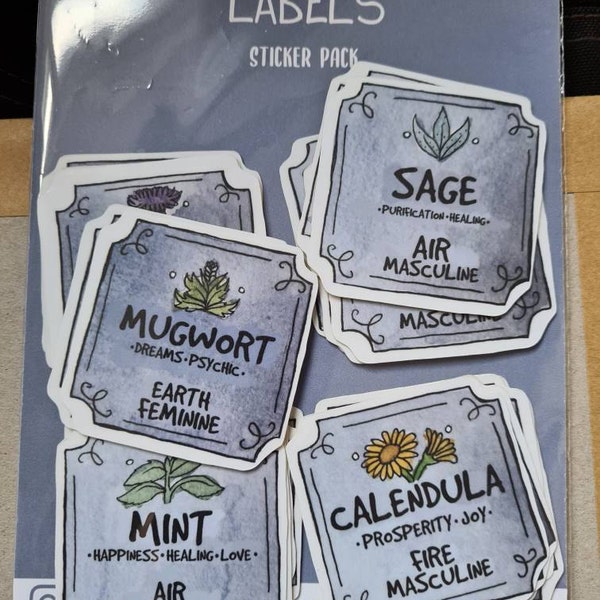 Witchy Apothecary Jar Labels, Sticker Pack, Labels, Kitchen Labels ...