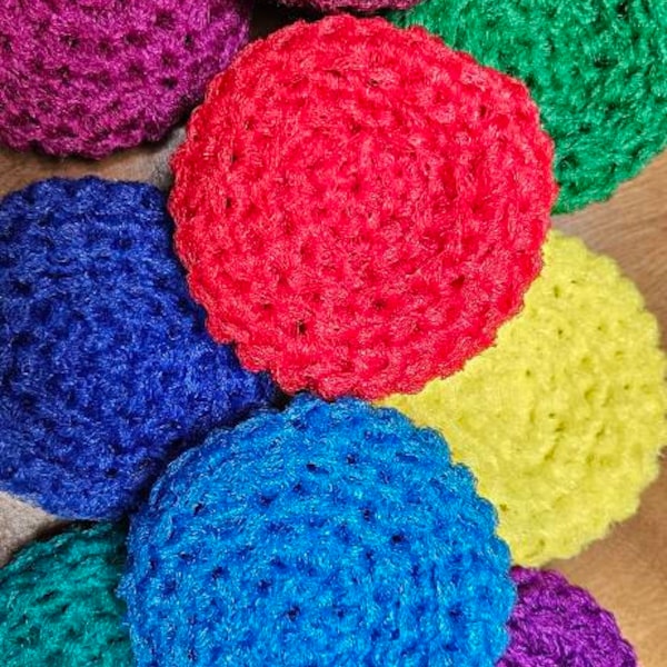 Puffy Scrubbie - Double Layer Nylon Net Scrubbie, Set of 3 - 6, Approx ...