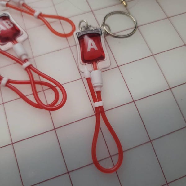 Squishy Blood Bag Keychains - Etsy