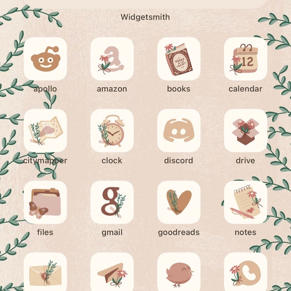 Light Academia Aesthetic IOS 14 Icons Pack, Beige Academia Ios App ...