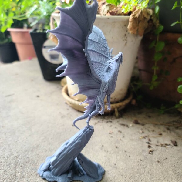 Gold Dragon Huge D&D 3D Resin Printed Miniature Dungeons and Dragons ...