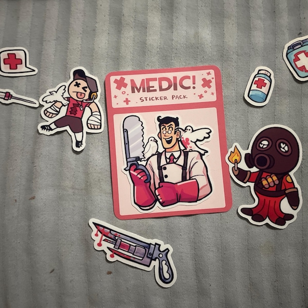 MEDIC! TF2 Vinyl Sticker Pack - Etsy