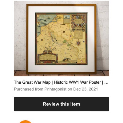The Great War Map Historic WW1 War Poster Ernest Clegg France Belgium ...