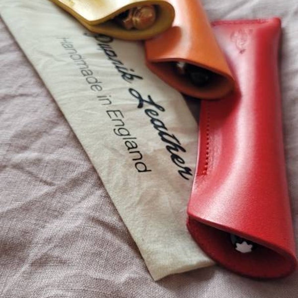 Personalised Italian Leather Single Pen Case Sheath in a Choice of ...
