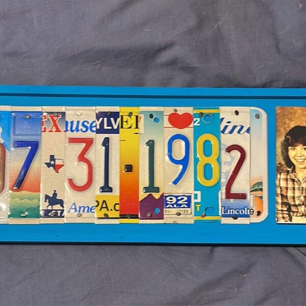 Custom Anniversary Date, License Plate Sign, Special Day, Wedding Gift ...