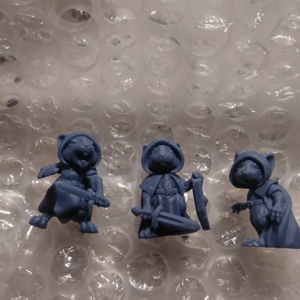 Mouse Rangers 3D Printed Resin Miniature | Tabletop Role Playing ...