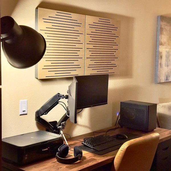 Black Acoustic Diffusion Panels – Sound Absorbing Diffusing – 23”x45.5 ...