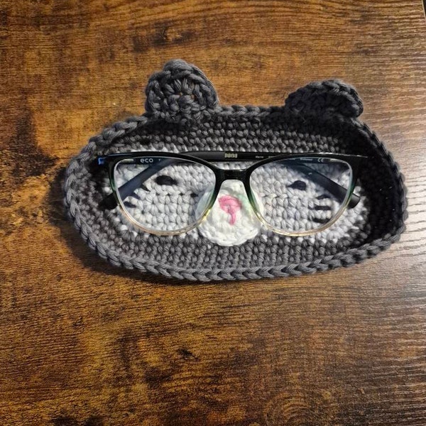 CROCHET PATTERN 2in1 Easy Eyeglasses Holder Cute Bear & Cat Animal ...