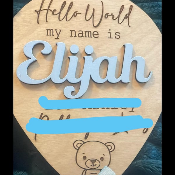 Baby Pregnancy Announcement Sign, Baby Scan Wooden Sign, Due Date ...