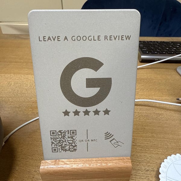 Google Review NFC Stand With QR Code, Google Reviews Display, Table ...