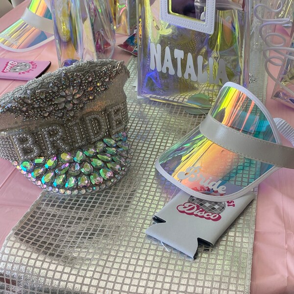 Personalized Bride Visor Bachelorette Visors Bachelorette Party Sun ...