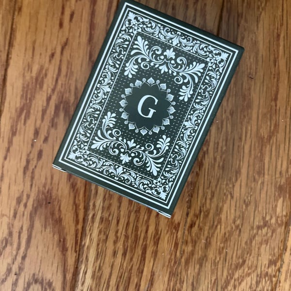 Personalized Monogram Playing Cards, Wedding Ring Monogram Gift, Guest ...