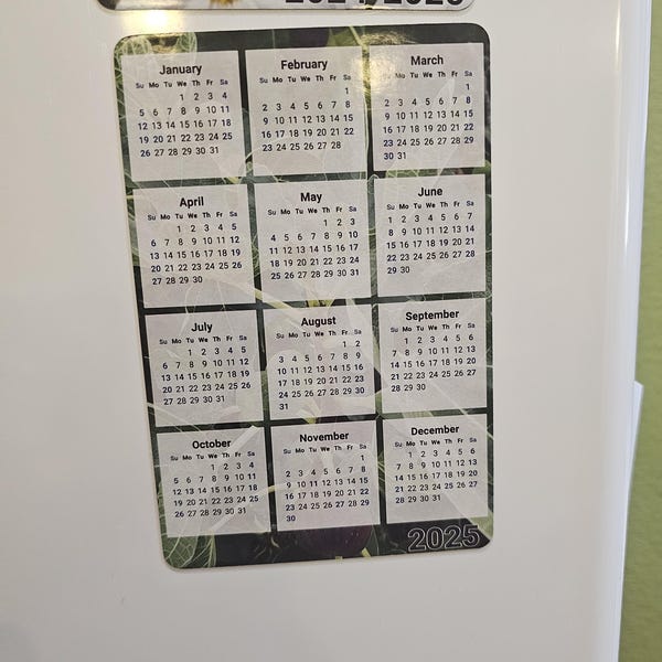 Two Page Calendar Stickers for Planners and Journals 2024, 2025, or ...