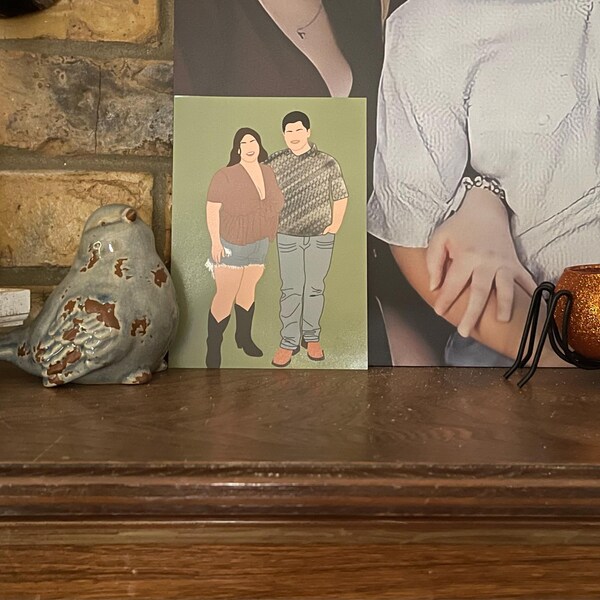 Senior. Graduation Gift. Custom Minimalist Portrait. Faceless Digital ...