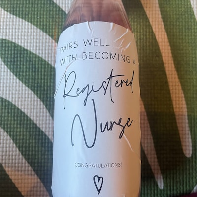 Registered Nurse Graduation, RN Wine Label, Nursing School Gift, Nurse ...