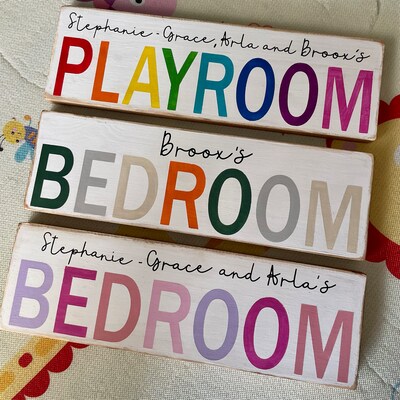 Playroom Sign Childrens Playroom Door Sign Kids Colourful Wall Sign ...