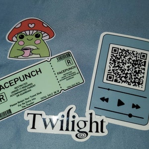 Face Punch Movie Ticket Sticker Twilight New Moon Eclipse Breaking Dawn ...