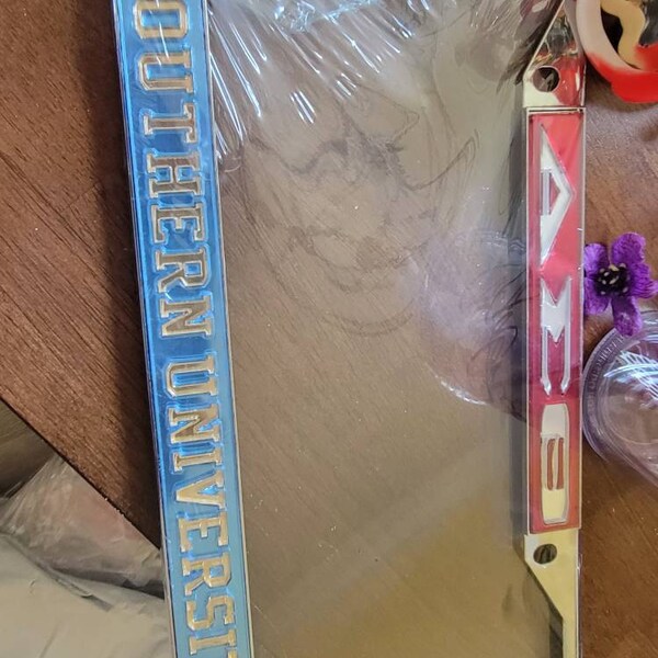 Delta Sigma Theta Women W/ Pyramid License Plate Mirror Background Red ...