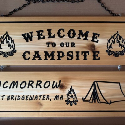 Personalized Camping Sign Custom RV Sign Campsite Sign Glamping Sign ...