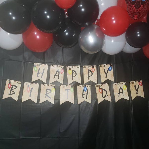 Stranger Things Printable Banner, Stranger Things Inspired Banner ...