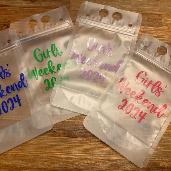 Adult Drink Pouches With Straw, Adult Beverage Pouch, Bridesmaid Booze ...