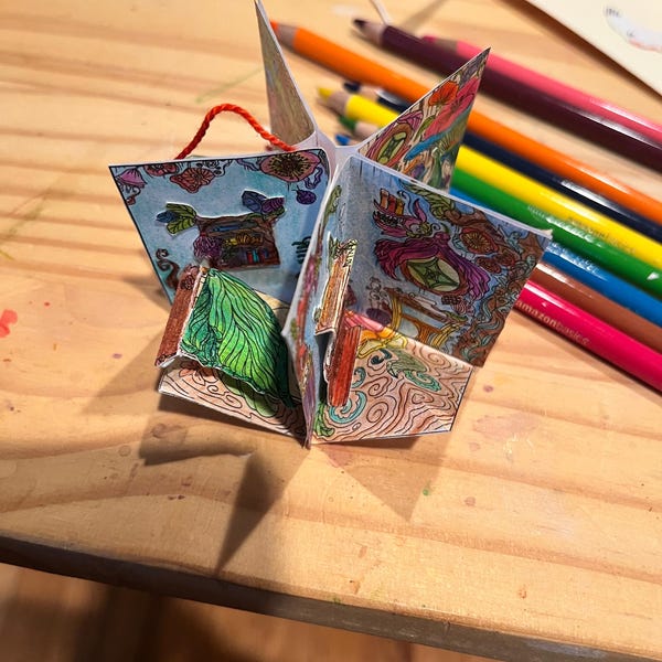 3D Paper Book Nook: Cozy Town Illustration (digital Download) - Etsy