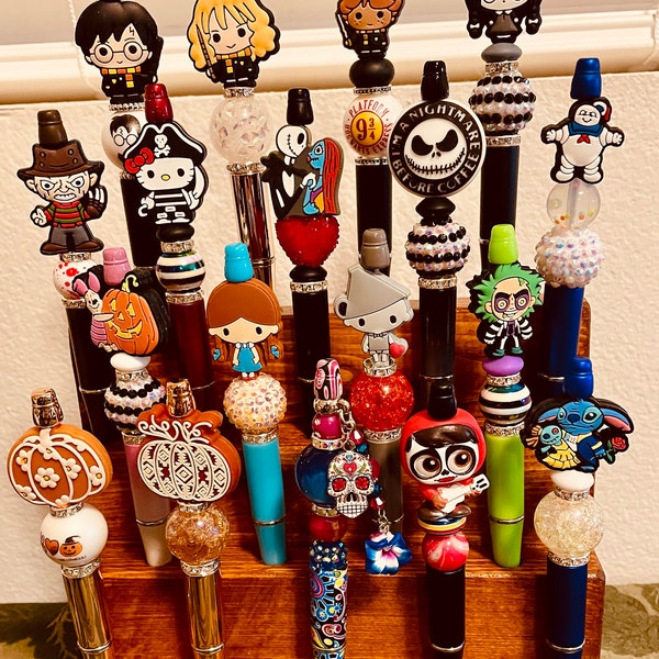 Pen Display, Pen Block, Beaded Pen Case, Stacked Display, Business ...