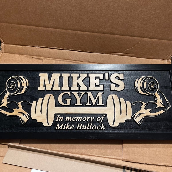 Personalized Gym Name Sign Custom Home Gym Workout Room Sign Gifts for ...