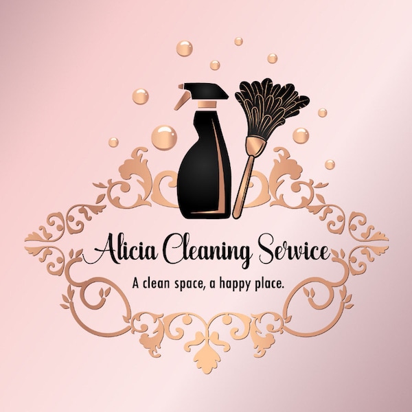 Cleaning Service Logo, Maid Service, Housekeeping Logo, Gold Duster ...