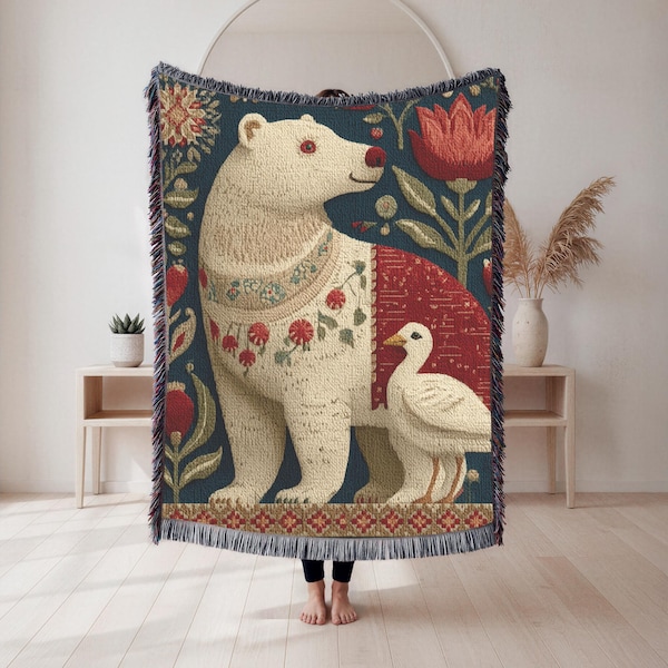Woven Blanket Photoshop Mockup, Printify Fringed Woven Blanket Template ...