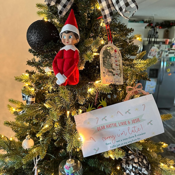 Sorry I'm Late! Elf Arrival Letter | Late Elf Letter Christmas | Elf is ...