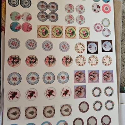 Dollhouse Miniature Shabby Chic Waterslide Decals 1:12 Scale Floral ...