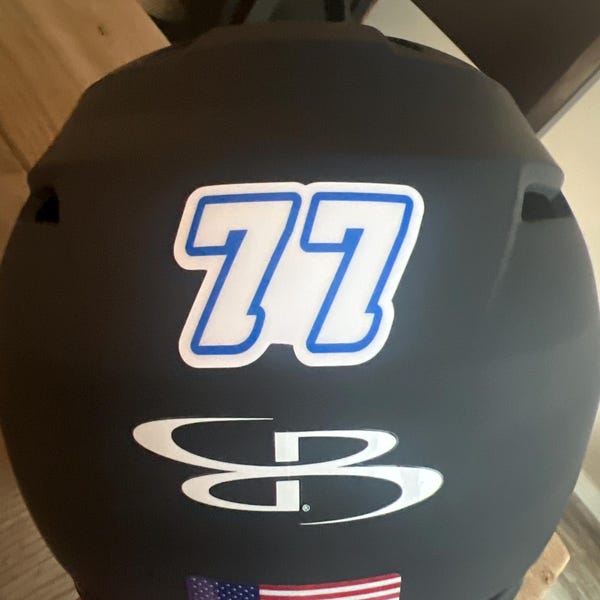 Custom 1 1/2 Inch Individual Helmet Numbers Dye Cut for Each Player ...