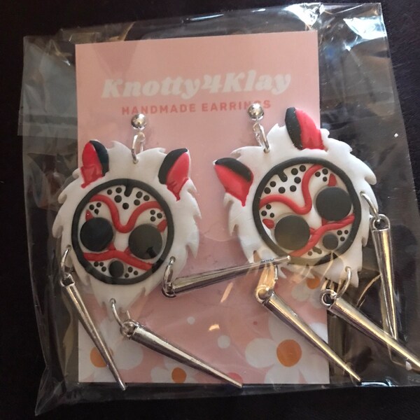 The Coraline / Caroline Earrings/ Black Button Studs/ Ghost Eye Ball ...