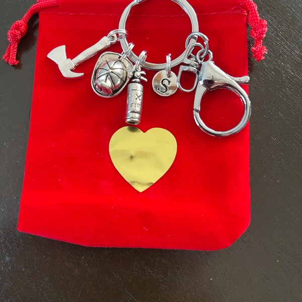 Fireman Keyring, Fireman Gifts, Firefighter Gifts, Fireman Keychain ...