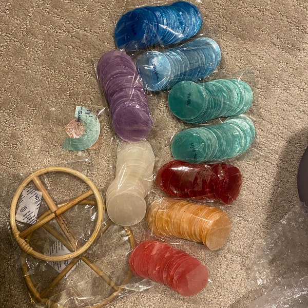 30 Round Capiz Shells 2" (5cm) With 2 Holes in Various Colors, DIY ...