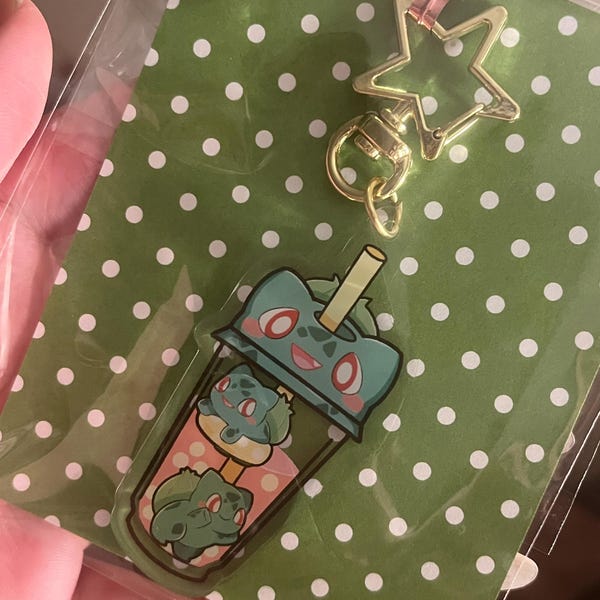 Bulbasaur Boba Keychain - Etsy
