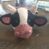 Cow Head Keychain Crochet Pattern; 2 Spot Face Pattern Extension; PDF ...