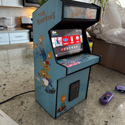 Retro Arcade Desk Top Organizer Arcade Cabinet Business Card - Etsy