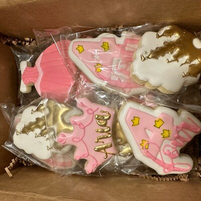 Princess Birthday Sugar Cookies, Princess Baby Shower Sugar Cookies ...