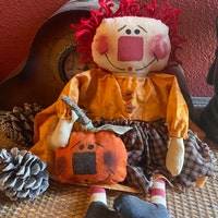 Pumpkin Annie EPATTERN - Primitive Country Halloween Pumpkin Annie ...