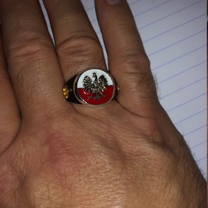 Poland Ring Signet Ring Polish Ring With Eagle Crown, Jewelry, Gift ...