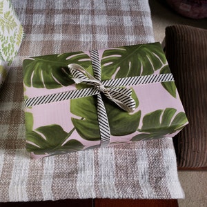 Monstera Leaves Gift Wrap, Fine Wrapping Paper, All Occasion, Flat ...