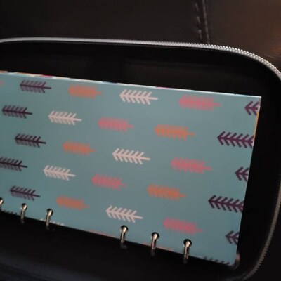 PVC Ring Binder Pink Peach Edging Glittery Budget Binder Wallet for ...
