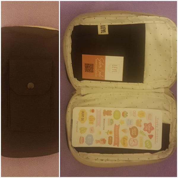 Customized Canvas Planner and Journal Pouch for Journal Supplies, Small ...