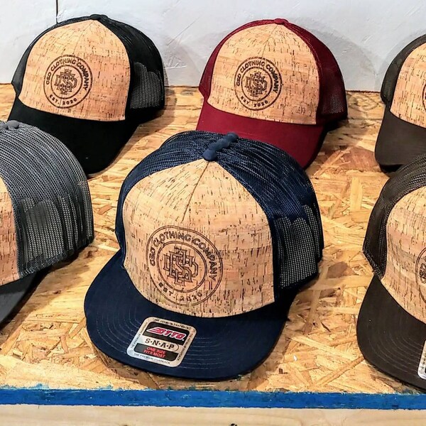 HATSOFCORK Dragonfly Cork Hat. Custom Laser Etched Cork Hat. Snap Mesh ...