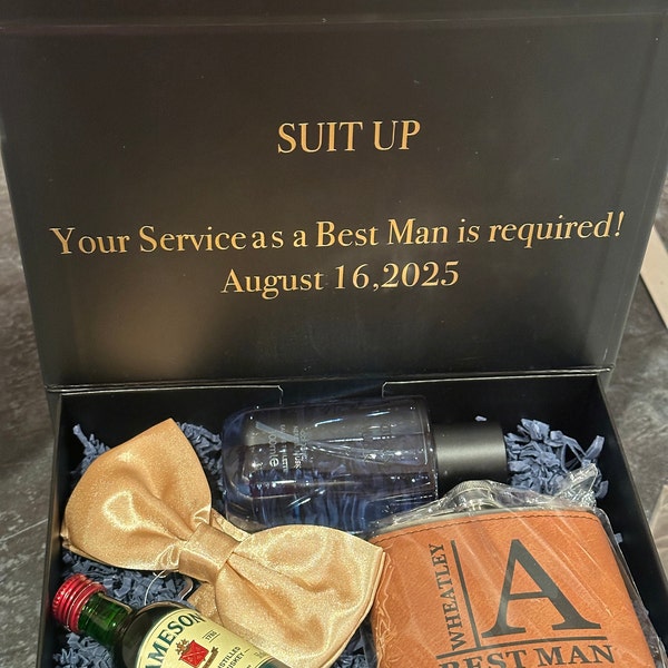 Time to Suit Up! Will You Be My Best Man? Groomsman, Best Man Gift ...
