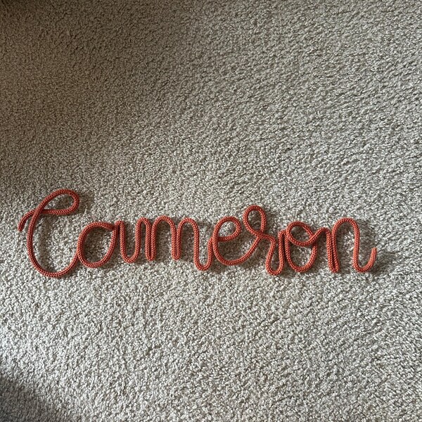 Name Sign, Knitted Wire Word, Baby Shower Gift, Playroom Wall Art ...